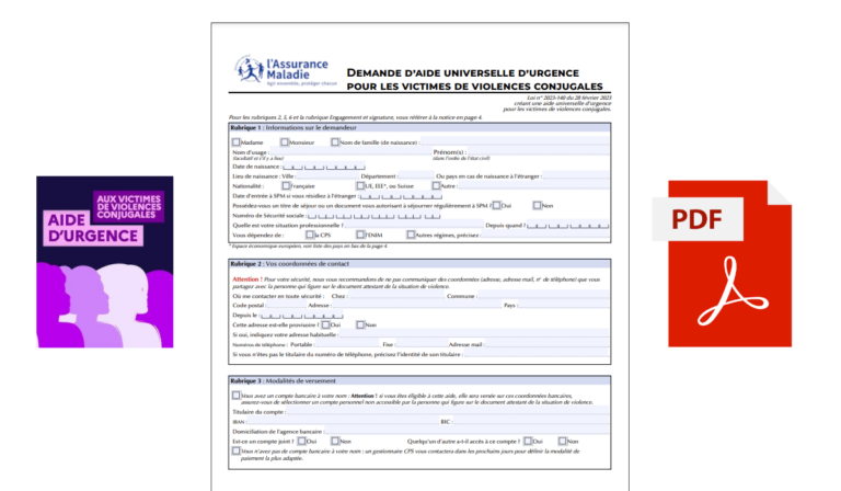 Demande d'aide universelle d'urgence (violence conjugale)